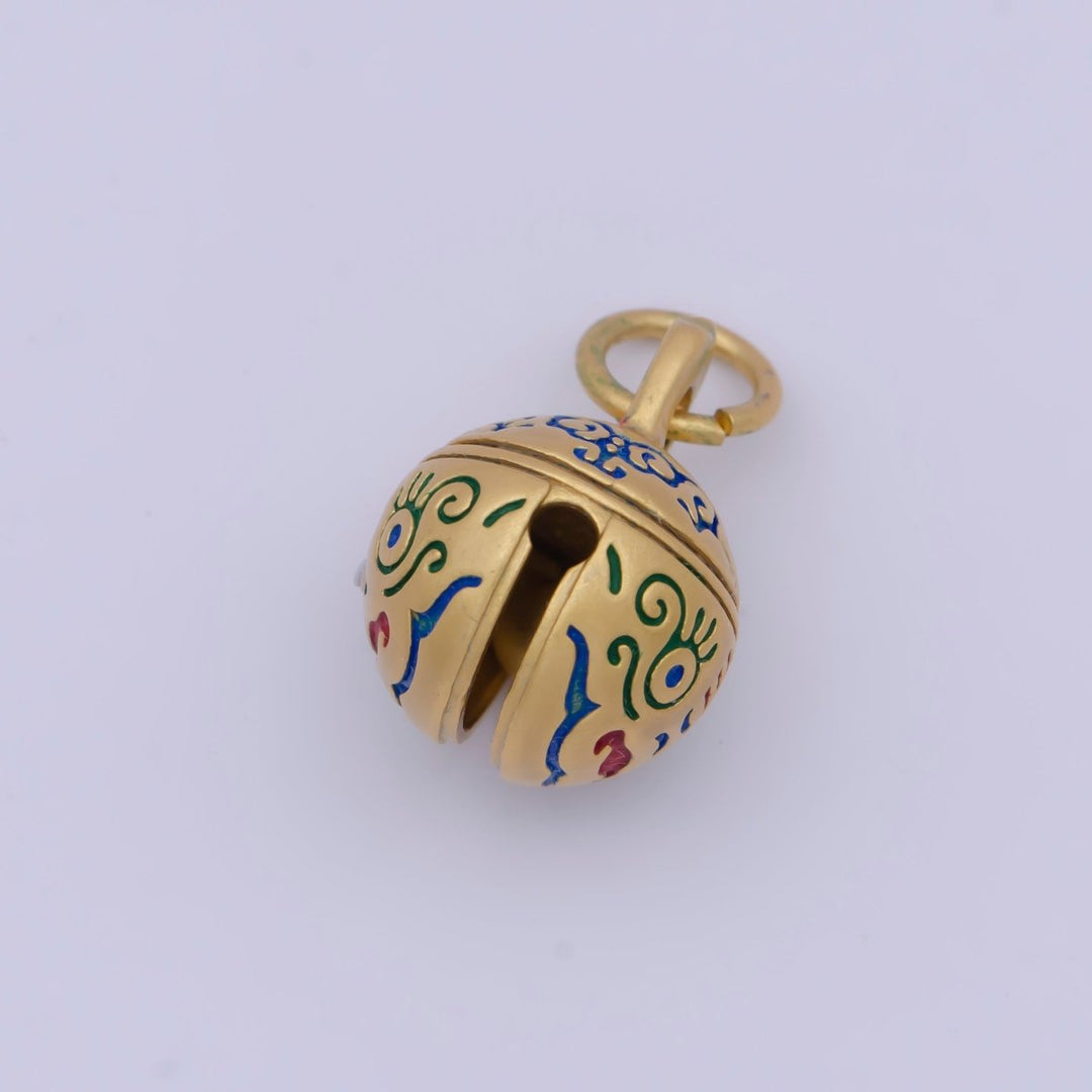 "Wellbeing Safety" Chinese Character Enamel Tiger Ball Gold Protection ...